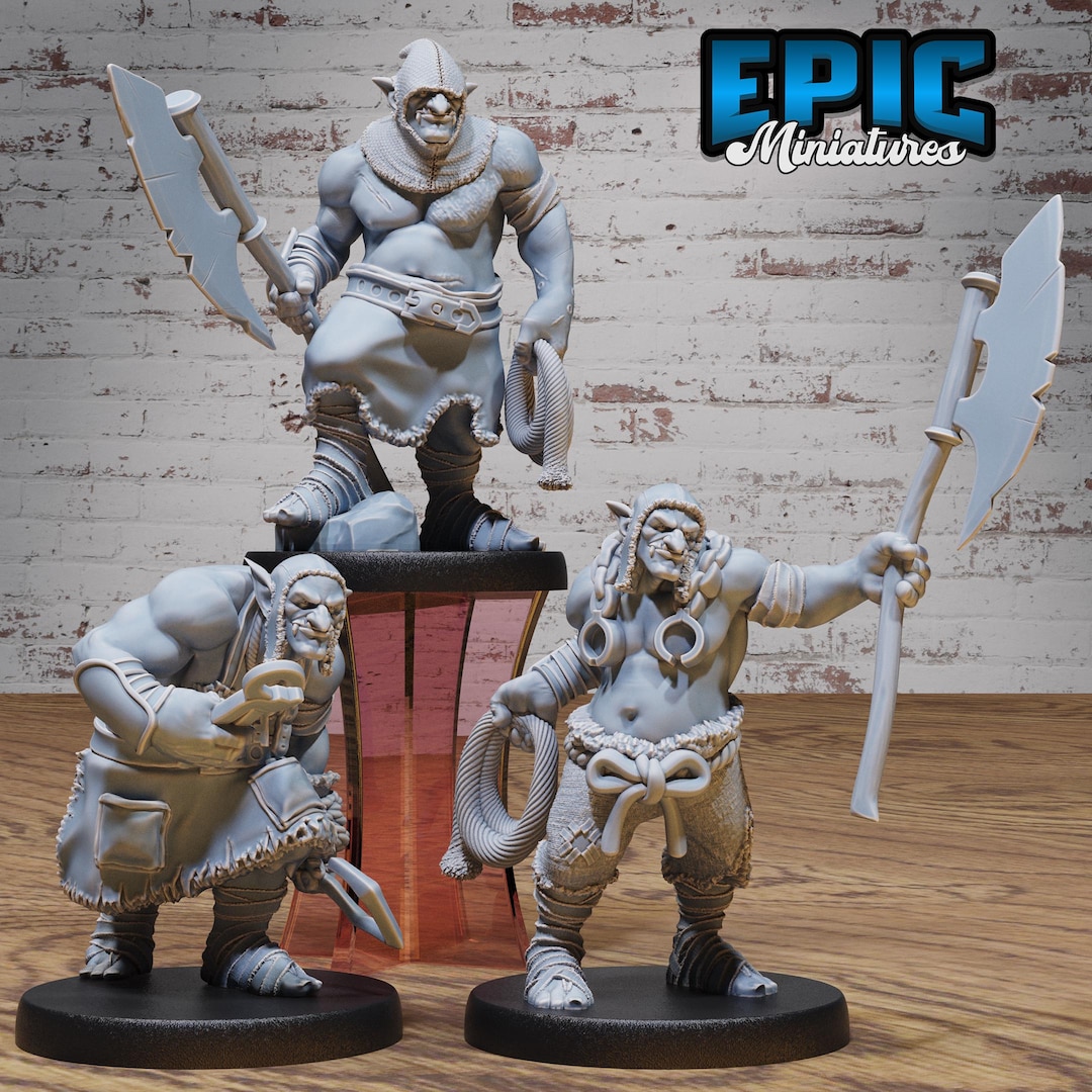 Troll Executioner Set of 3 DND Miniatures Prison Break Collection ...
