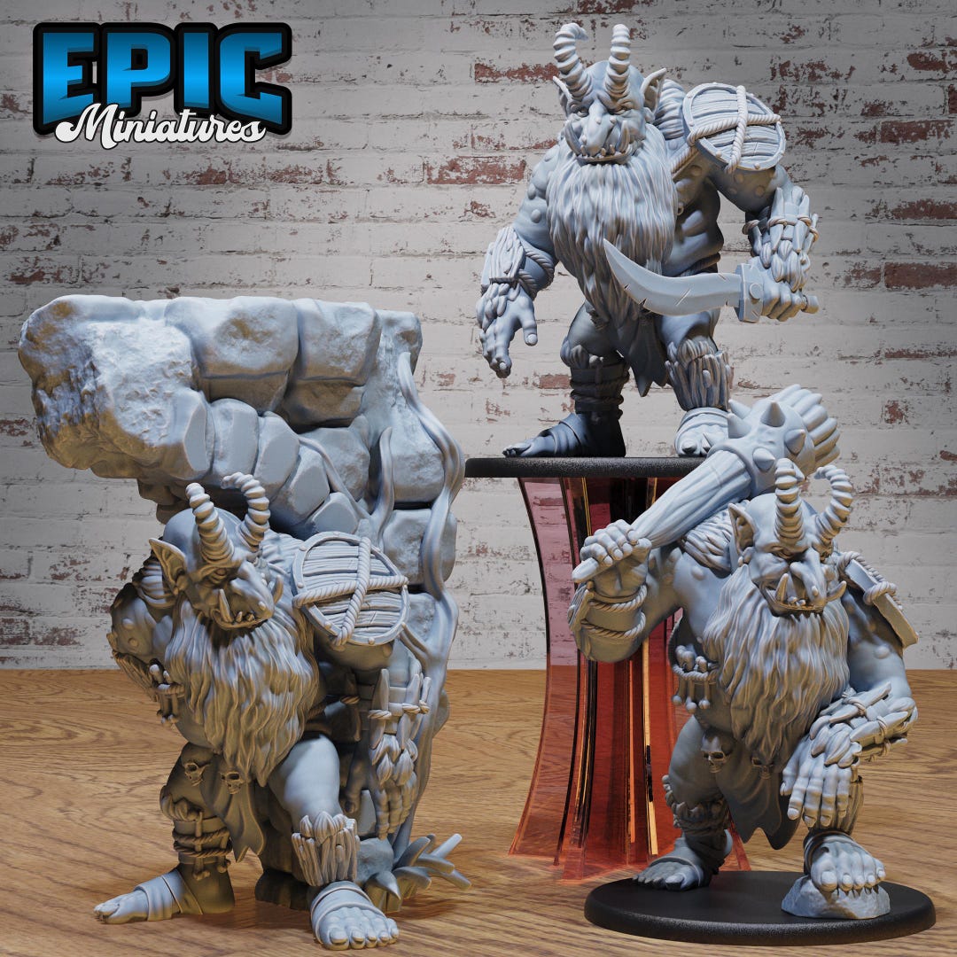 Bridge Troll Set of 3 DND Miniatures Northern Tales Collection Dungeons ...