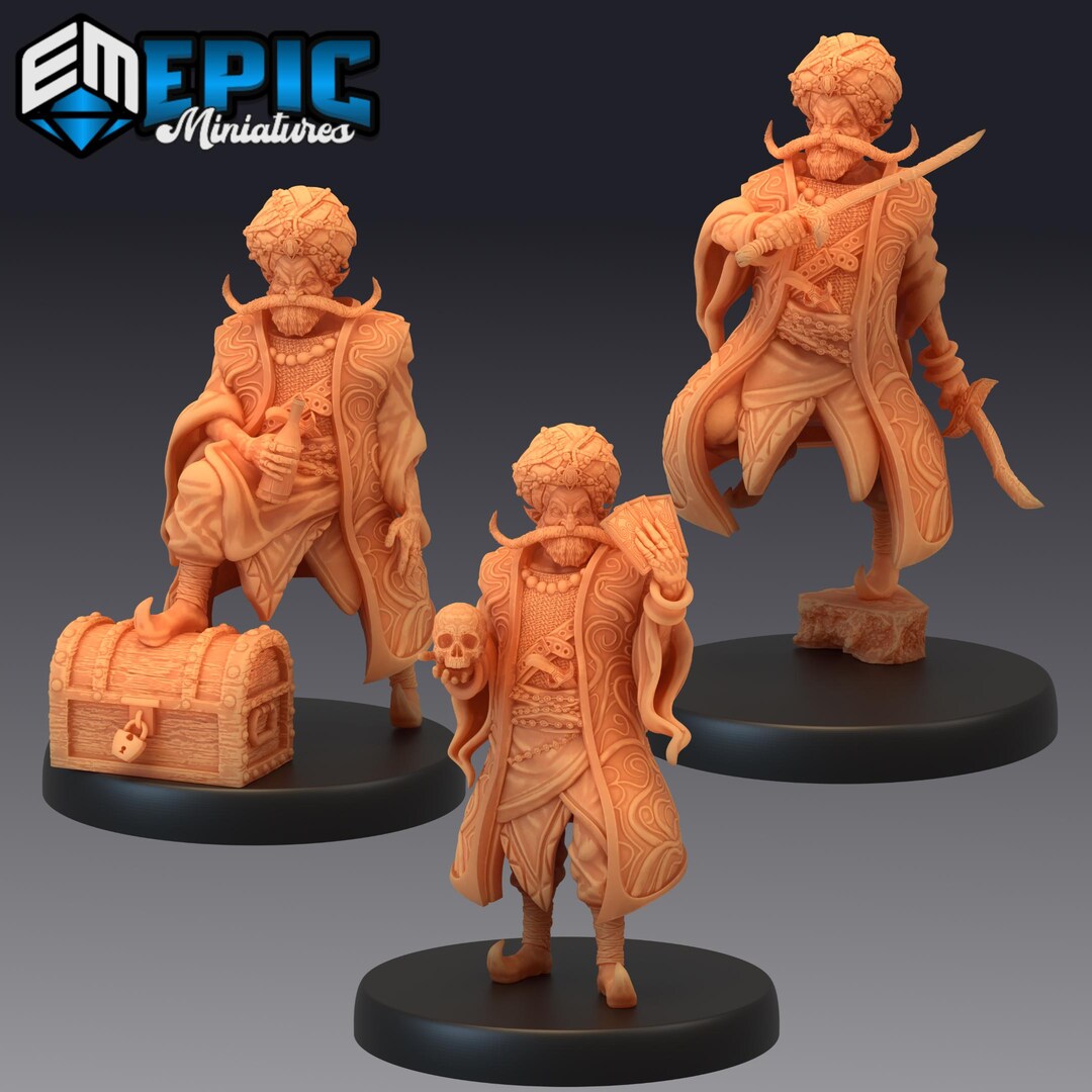Shady Fortune Teller Set of 3 DND Miniatures Oriental Dunes Collection ...