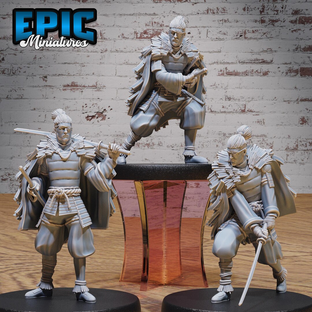 Legendary Ronin Set of 3 DND Miniatures Legends of the East Collection ...