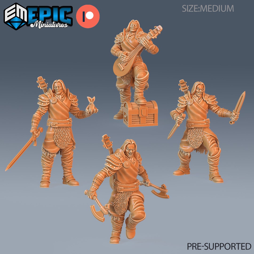 Noble Human Set of 4 DND Miniatures Guild of Thieves Collection ...