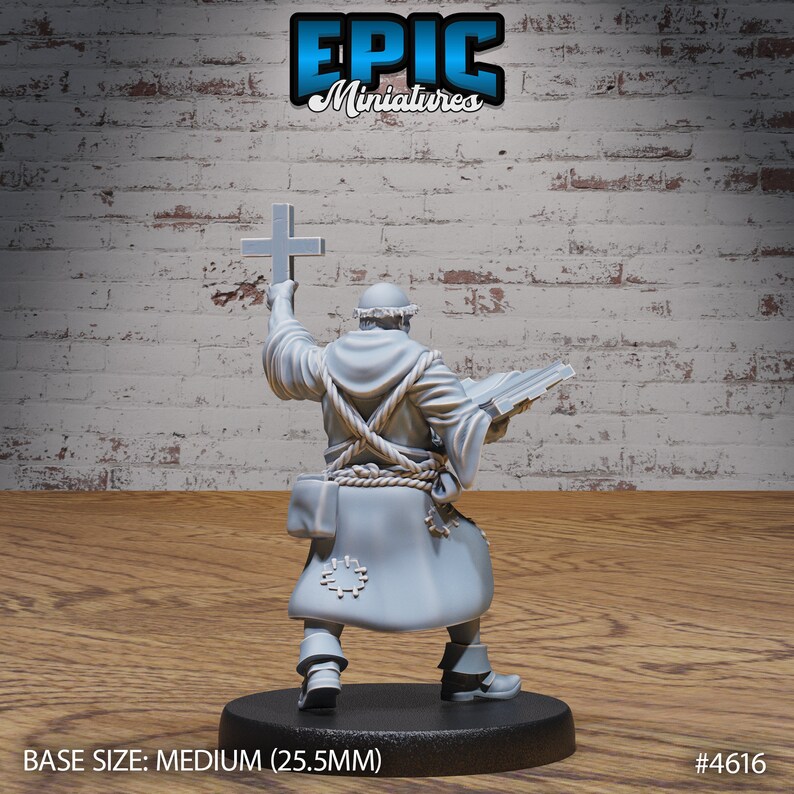 Medieval Cleric Monk of 3 DND Miniatures Faith Defender Collection ...