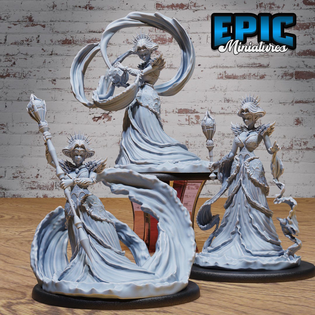 Undine Princess Set of 3 DND Miniatures Mysterious Ocean Collection ...