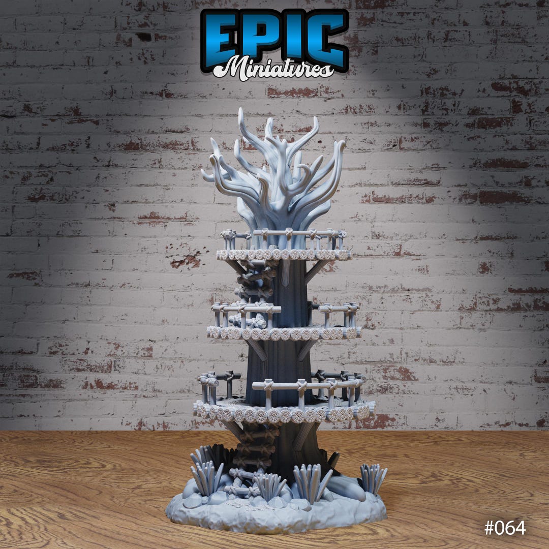 Goblin Tree Watchtower DND Miniatures Orc Army Pack Collection Dungeons and Dragons Resin 3d ...