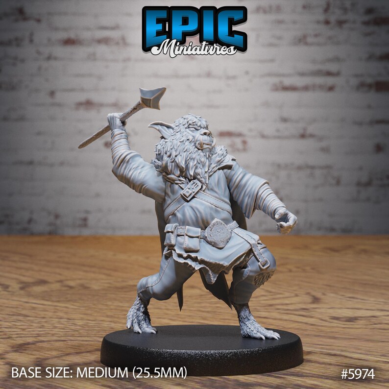 Northern Bugbear Set of 3 DND Miniatures Snow Orcs Collection Dungeons ...