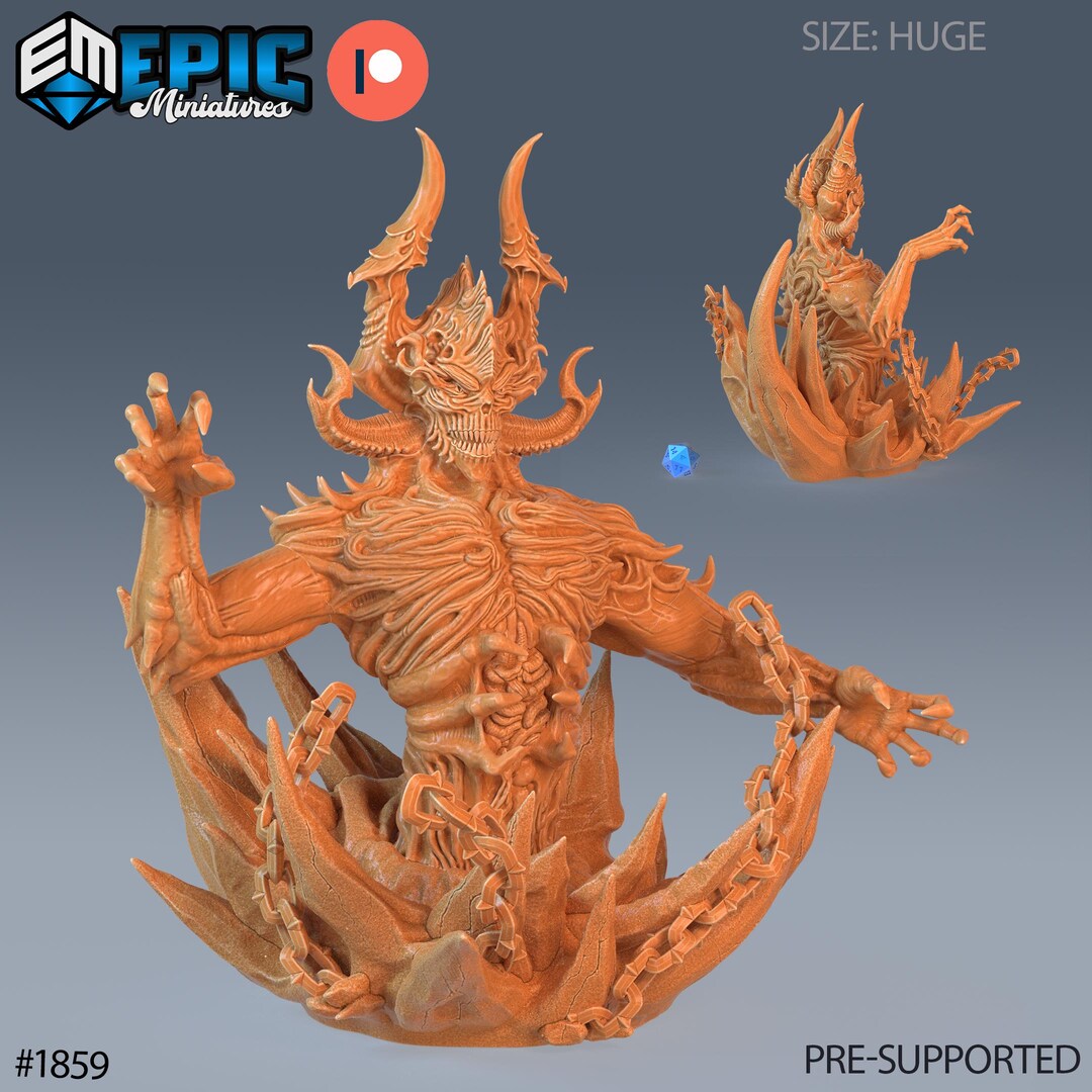 Belial DND Miniatures Deadly Sins Collection Dungeons and Dragons Mini ...