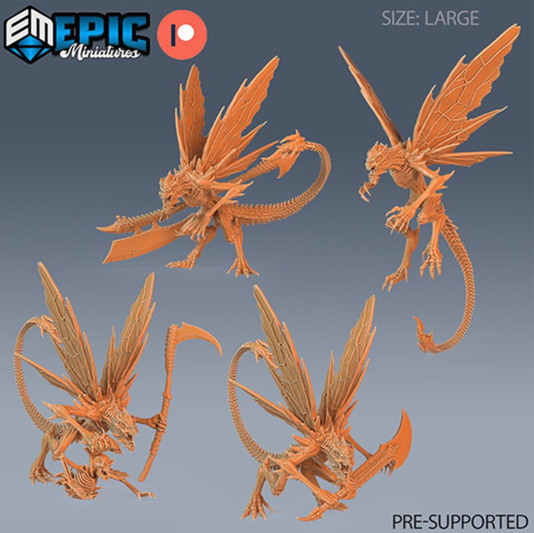 Bone Devil Set of 4 DND Miniatures Restless Bones Collection Dungeons ...