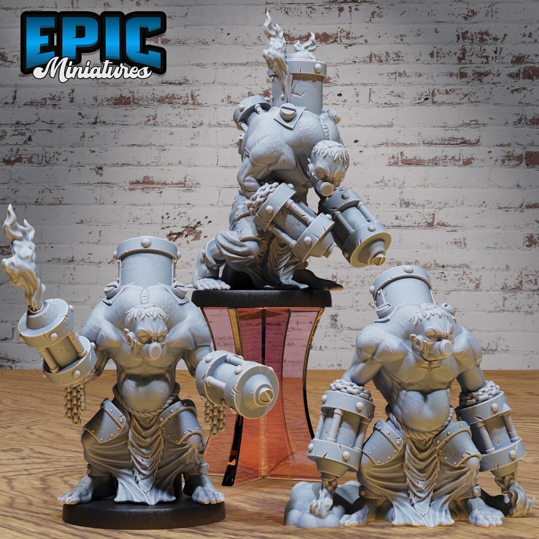 Steam Servant Set of 3 DND Miniatures Steam Society Collection Dungeons ...