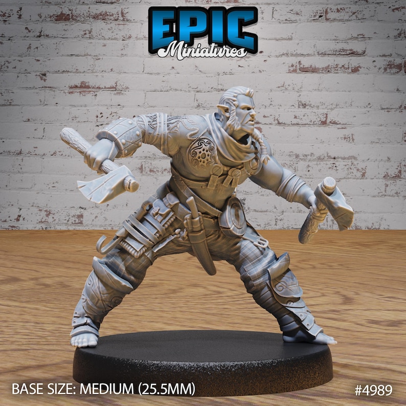 Half Orc Adventurer DND Miniatures Savage Attack Collection Dungeons ...