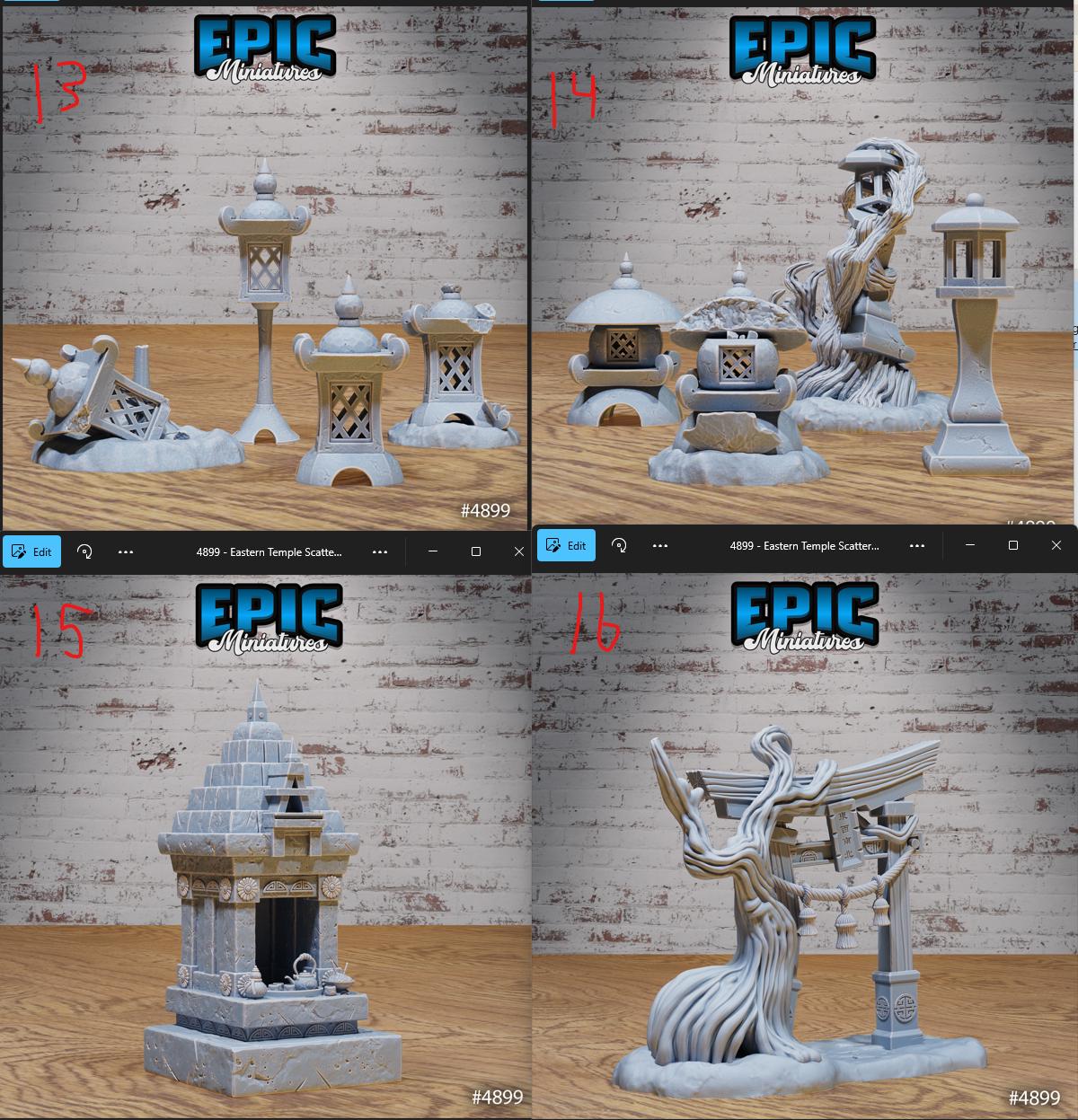 Eastern Temple Scatter Terrain DND Miniatures Legends of the East ...