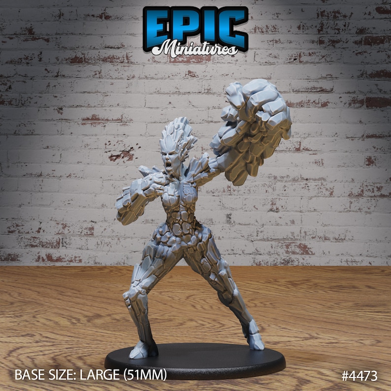 Earth Elemental Female Set of 3 DND Miniatures Deep Dark Caves ...