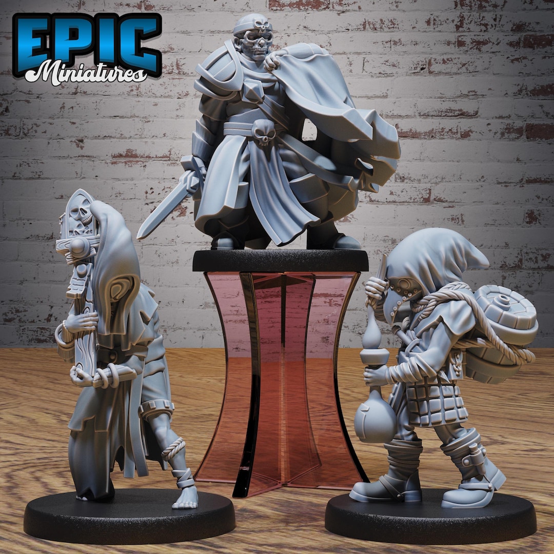 Cult Cultist Set of 3 DND Miniatures Cultist Circle Collection Dungeons ...