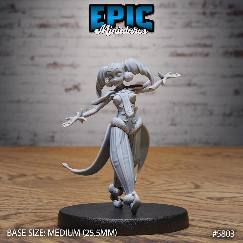 Jester Girl Set of 3 DND Miniatures Grand Carnival Collection Dungeons ...