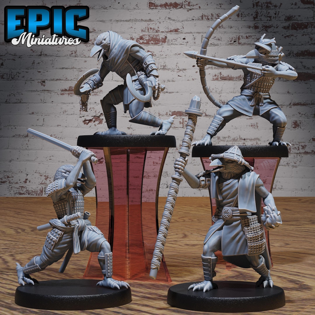 Kenku Bird Tribe Set of 8 DND Miniatures NPC Fun Pack Collection ...