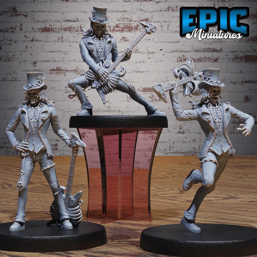 Bone Rocker Set of 3 DND Miniatures Undead Souls Collection Dungeons ...