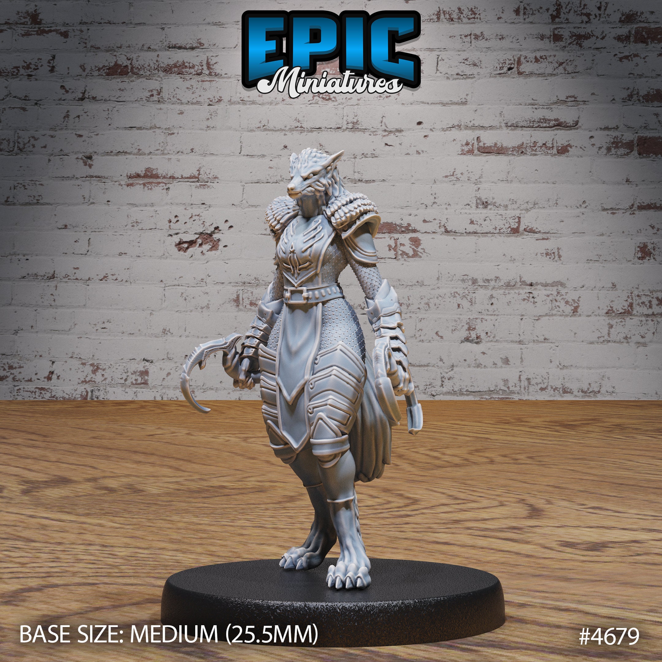 Werewolf Armored Female Set of 4 DND Miniatures Beast Hunt Collection ...