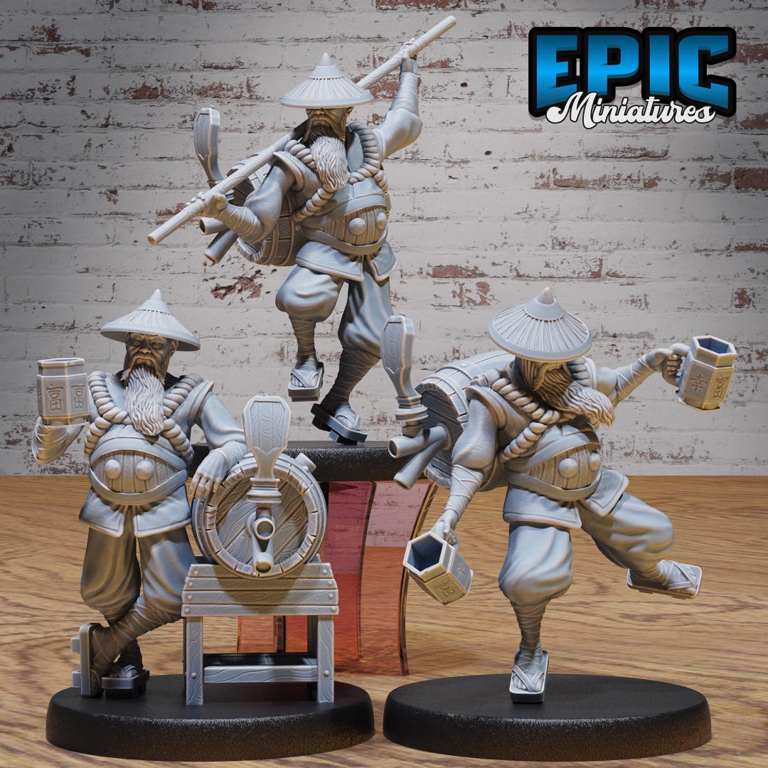 Drunk Master Set of 3 DND Miniatures Legends of the East Collection ...