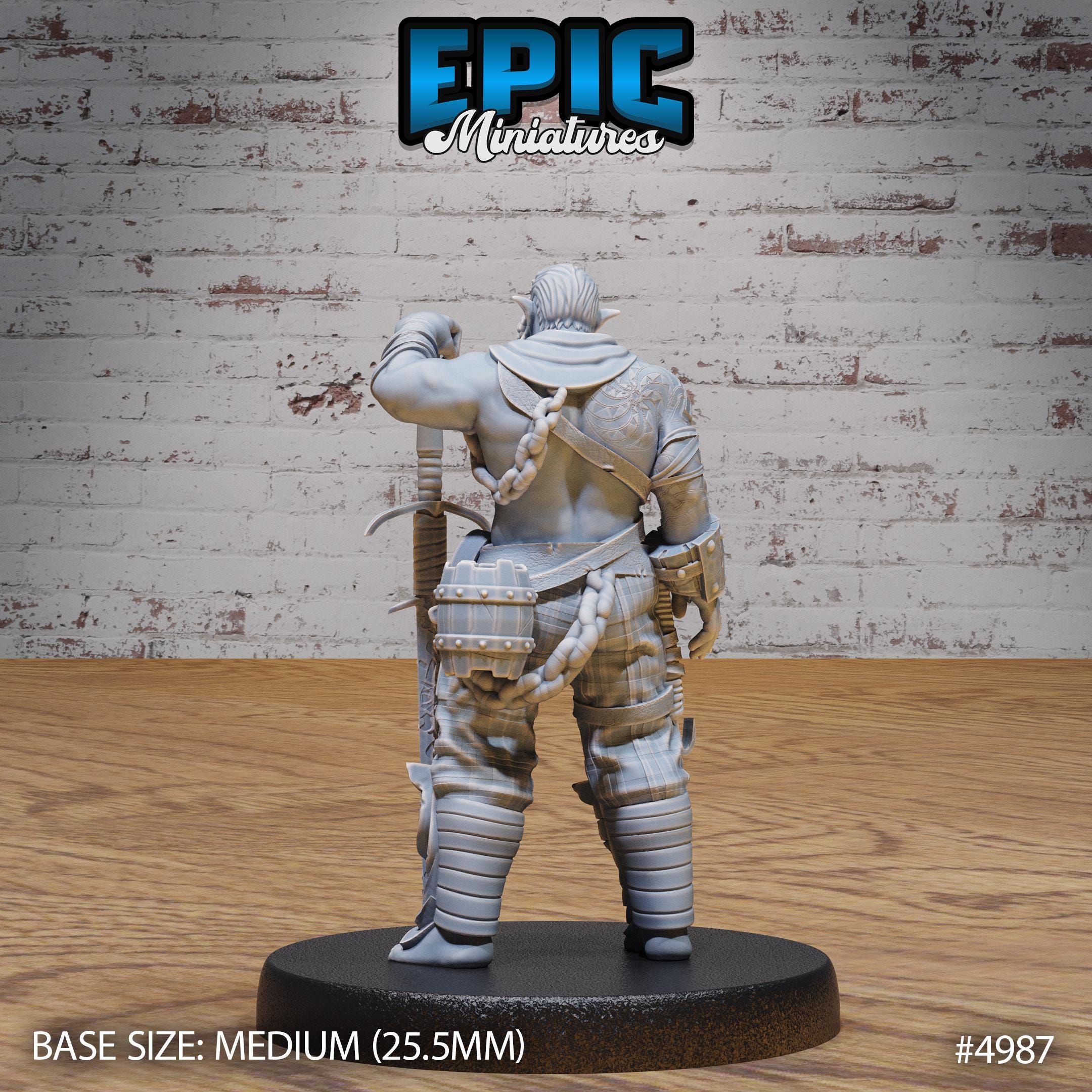 Half Orc Adventurer DND Miniatures Savage Attack Collection Dungeons ...