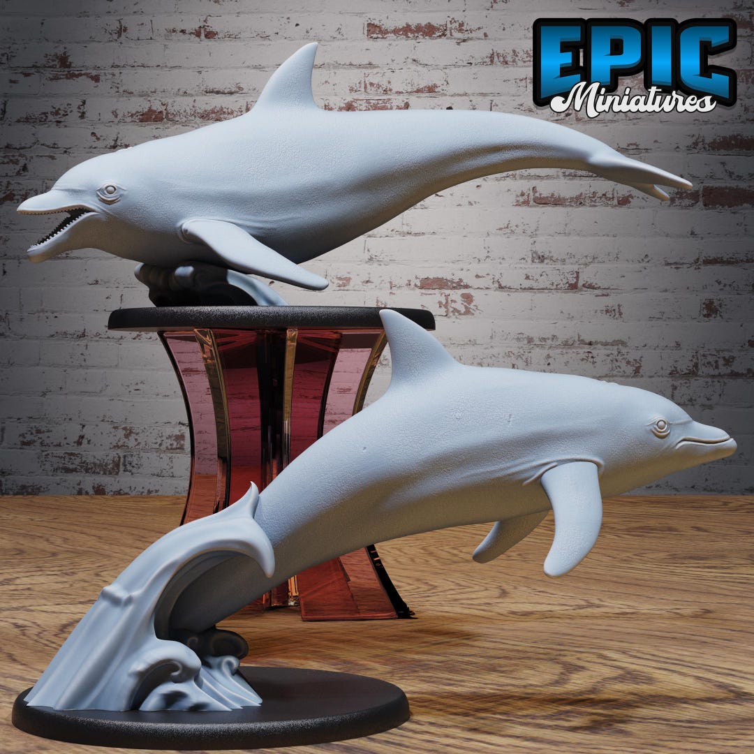 Dolphin of 2 DND Miniatures Deep Sea Mysteries Collection Dungeons and ...