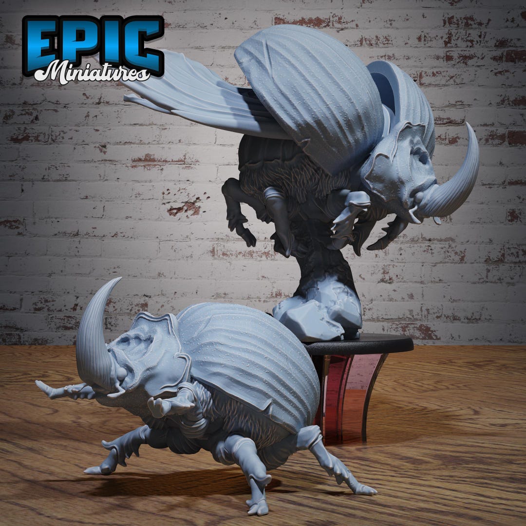 Giant Dung Beetle Set of 2 DND Miniatures Ancient Nature Collection ...