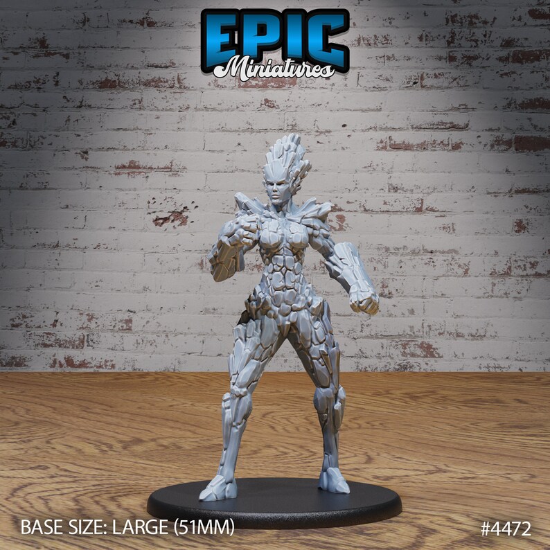 Earth Elemental Female Set of 3 DND Miniatures Deep Dark Caves ...