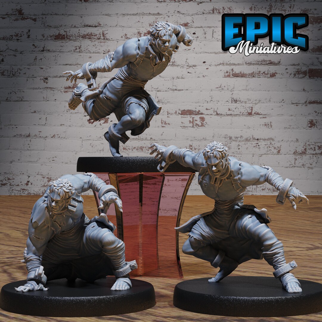 Savage Escapee Set of 3 DND Miniatures Beast Hunt Collection Dungeons ...