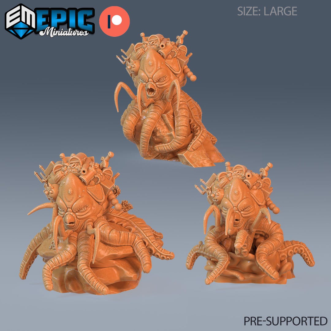 Morkoth Set of 3 DND Miniatures Treasure Hunt Collection Dungeons and ...