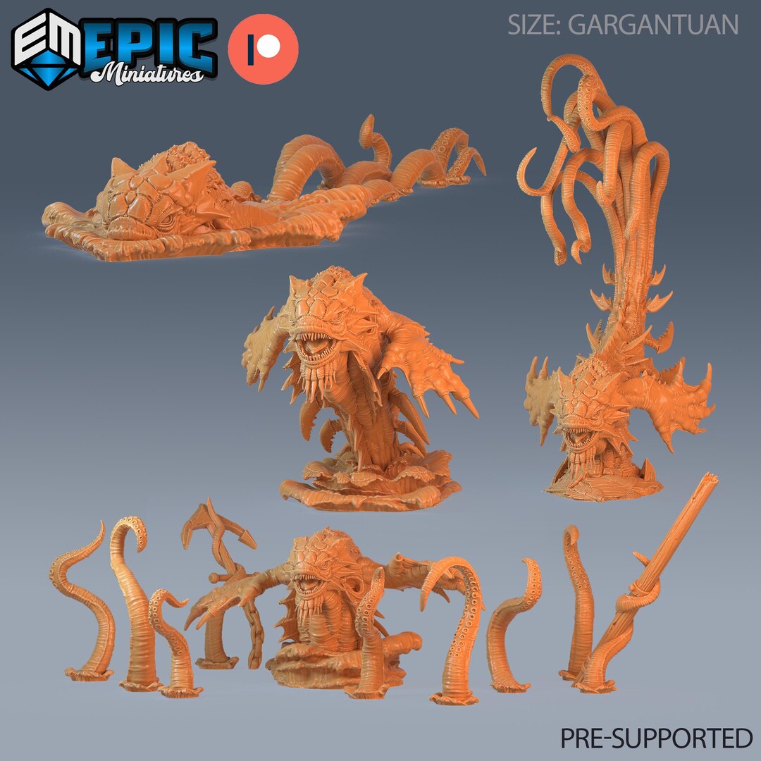 Gargantuan Kraken DND Miniatures Treasure Hunt Collection Dungeons and ...