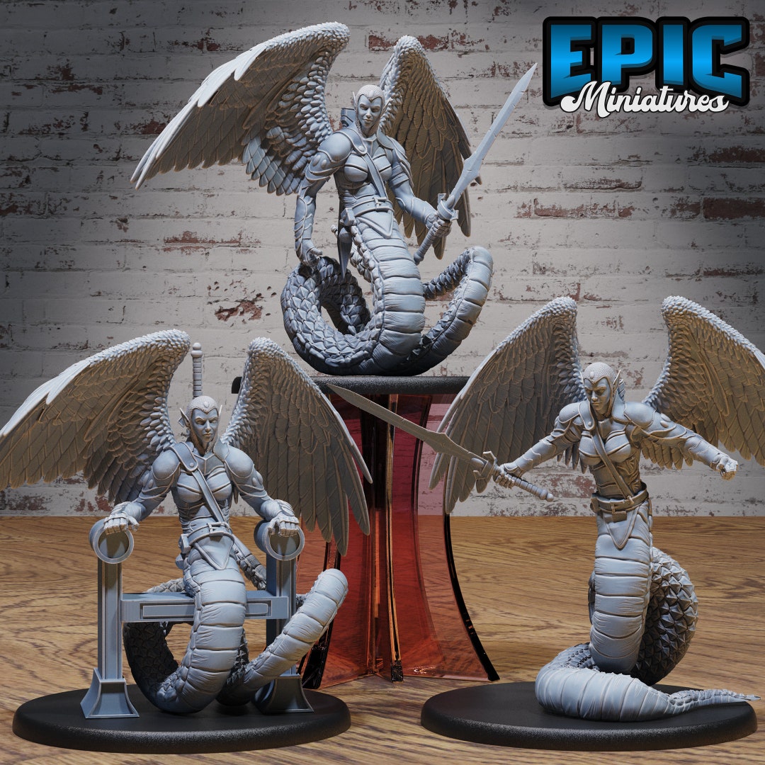 Holy Serpent Set of 3 DND Miniatures Faith Defender Collection Dungeons ...