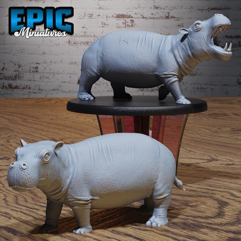 Hippo D and D Miniature - Etsy