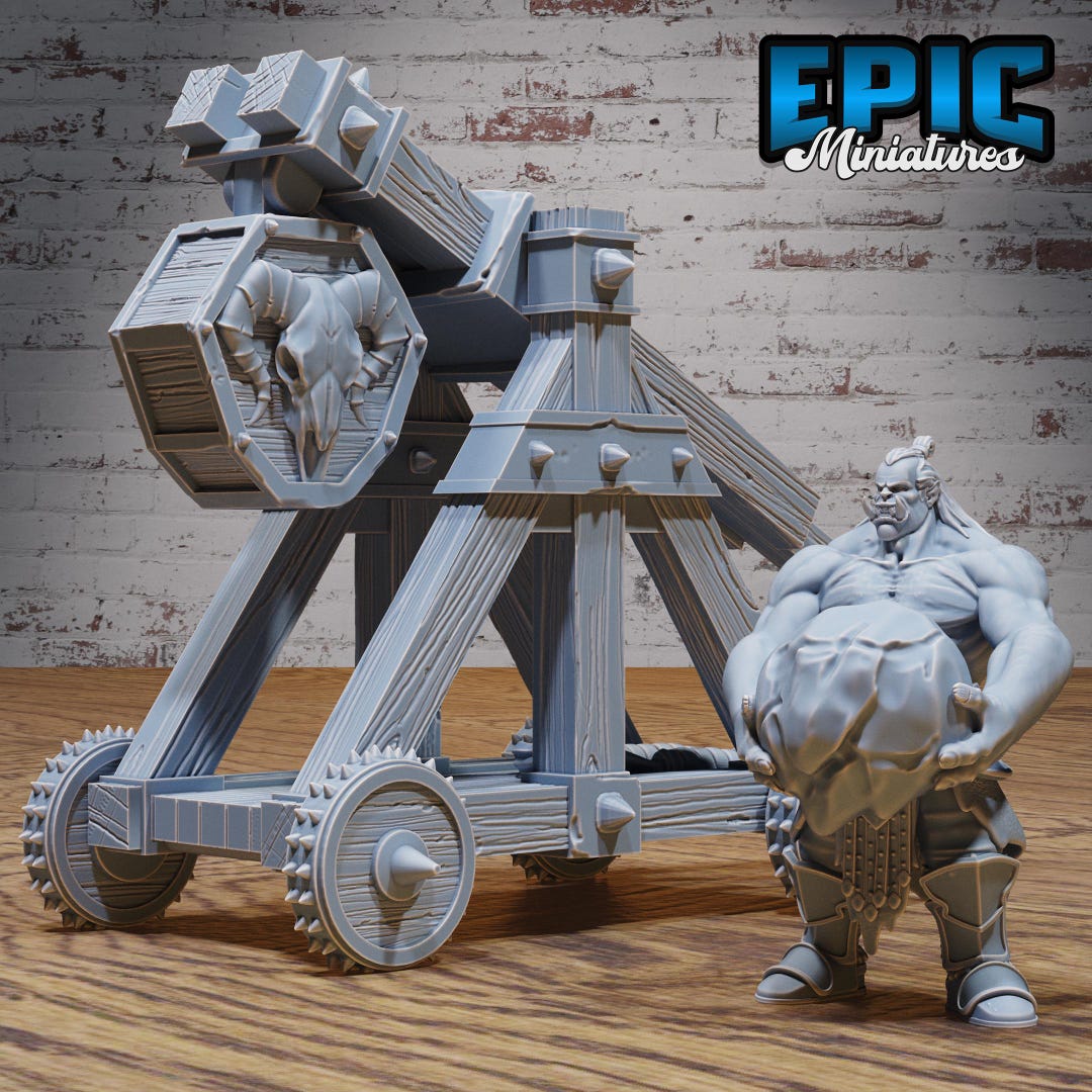 Orc Army Siege Catapult Set of 3 DND Miniatures Orc Army Pack ...