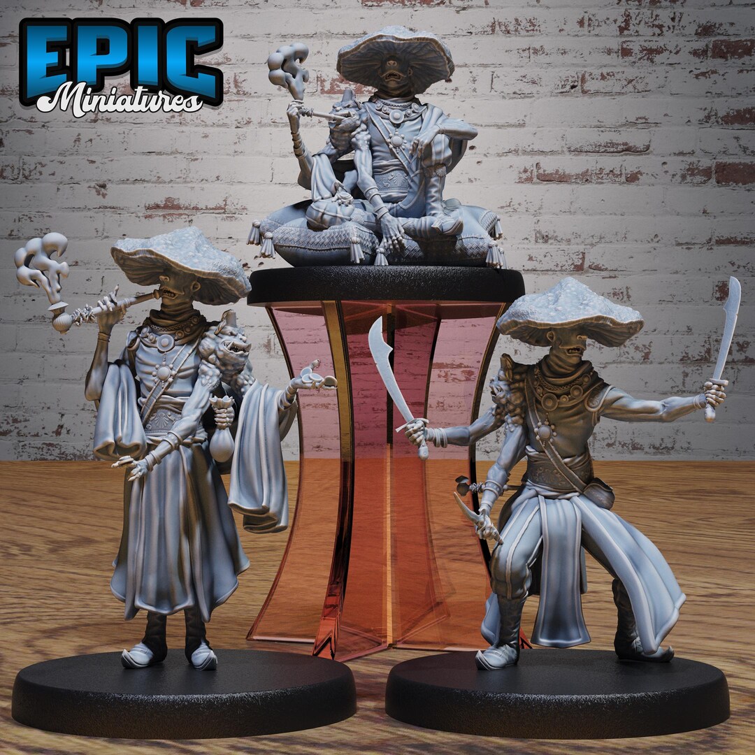 Oriental Fungi Merchant Set of 3 DND Miniatures Oriental Fortress ...
