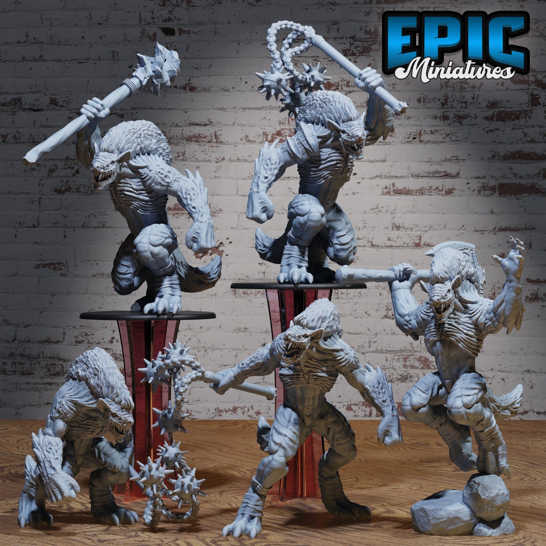 Demon Lord Yeenoghu DND Miniatures Beast Hunt Collection Dungeons and ...