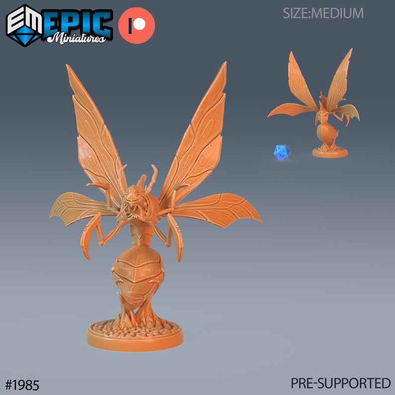 Giant Wasp Set of 3 DND Miniatures Infested Woodlands Collection ...