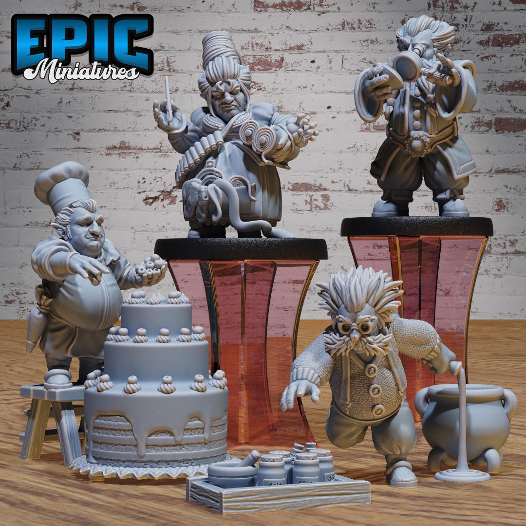Halfling Villager Set of 8 DND Miniatures Halfling Meadows Hobbit ...