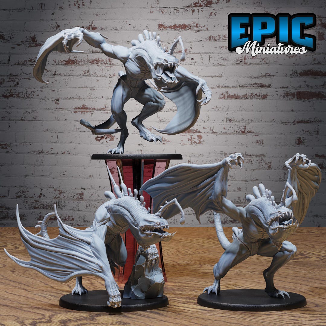 Angler Drake of 3 DND Miniatures Deep Sea Mysteries Collection Dungeons ...