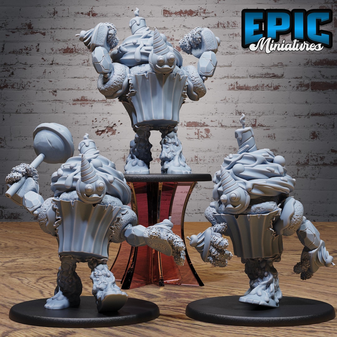 Mr Sweets Candy Golem Set of 3 DND Miniatures Grand Carnival Collection ...
