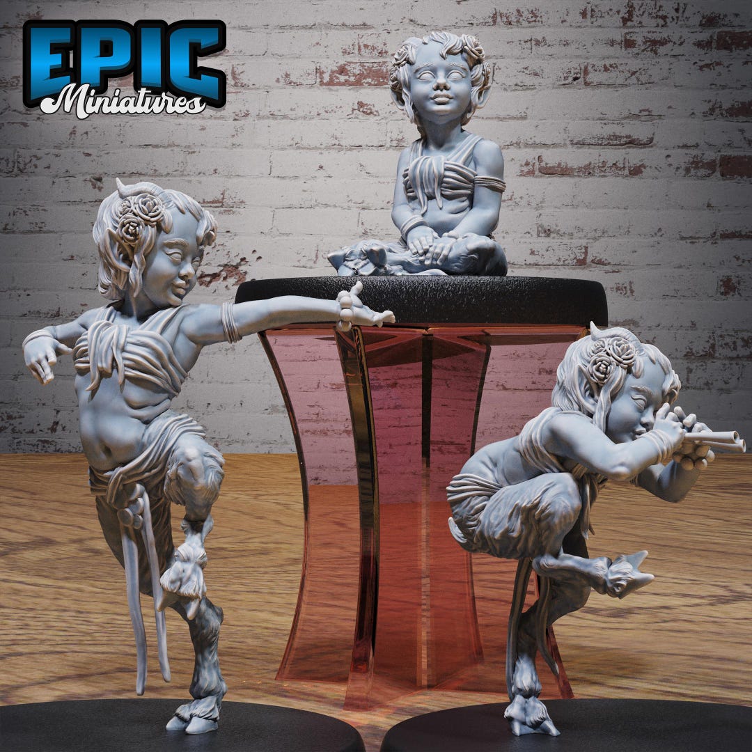 Satyr Child of 3 DND Miniatures Witch Forest Collection Dungeons and ...