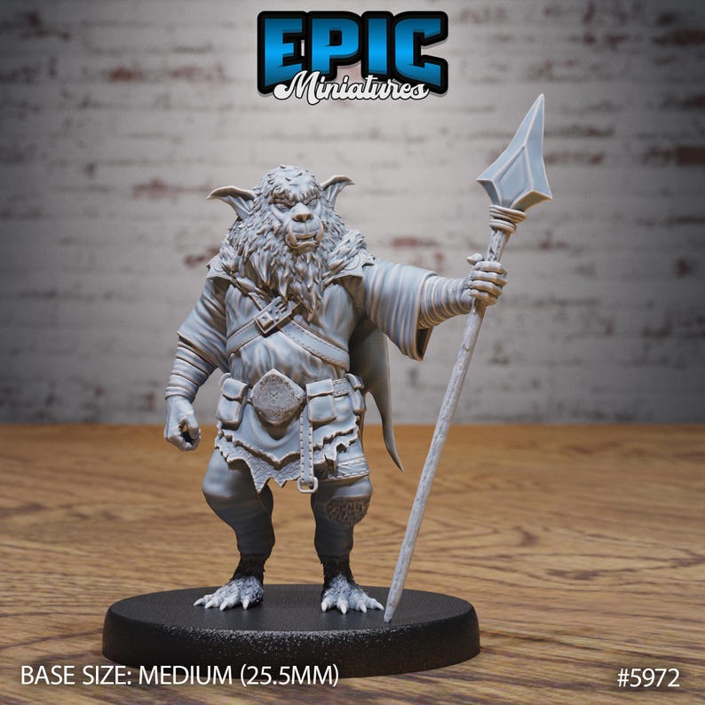 Northern Bugbear Set of 3 DND Miniatures Snow Orcs Collection Dungeons ...