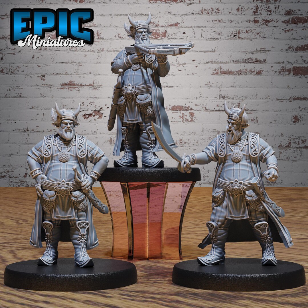 Tiefling Merchant Set of 3 DND Miniatures Oriental Fortress Collection ...