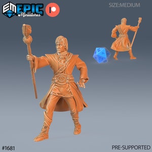 Earth Wizard Set of 3 DND Miniatures Caves of Despair Collection ...