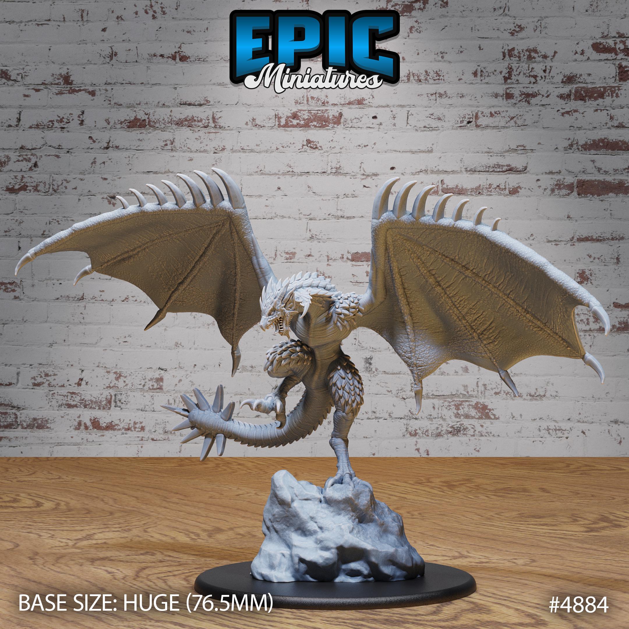 Huge Demise Wyvern Set of 3 DND Miniatures Age of Dragons Collection ...
