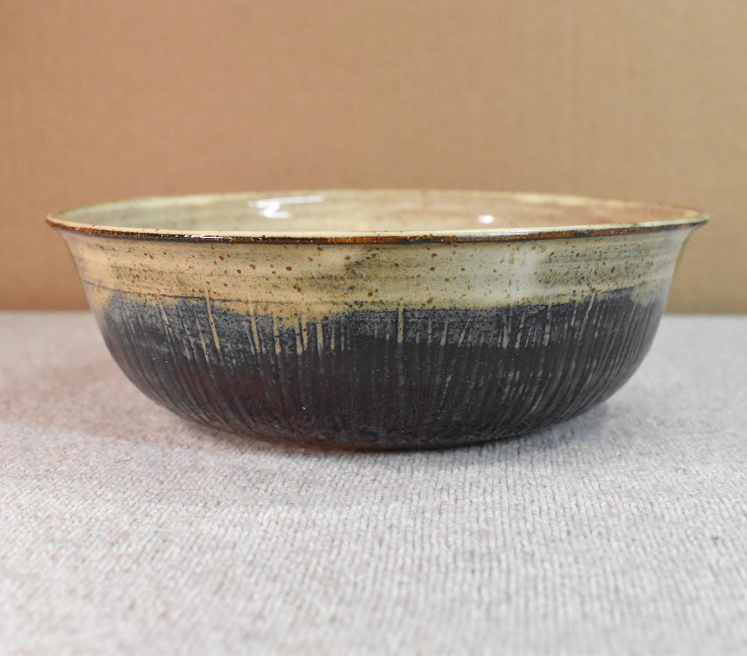 Speckled Stoneware Dinner Bowl | Two-tone Pottery Salad, Cereal Bowl ...