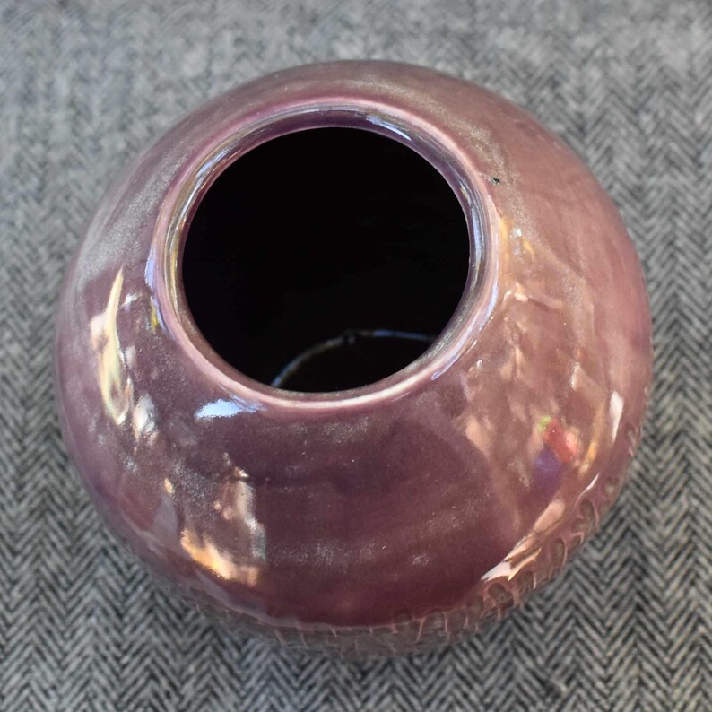 Unique Purple Pottery Bud Vase | Mini Ceramic Vases With Subtle Texture ...