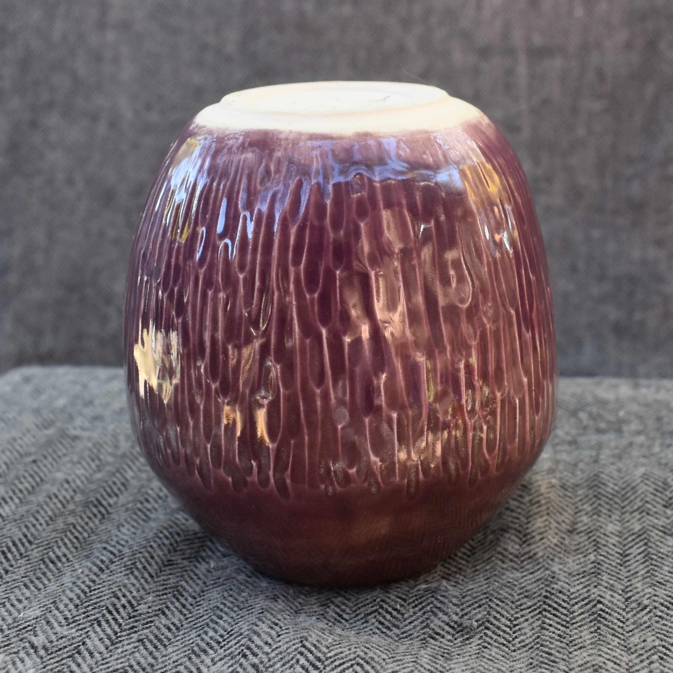 Unique Purple Pottery Bud Vase | Mini Ceramic Vases With Subtle Texture ...