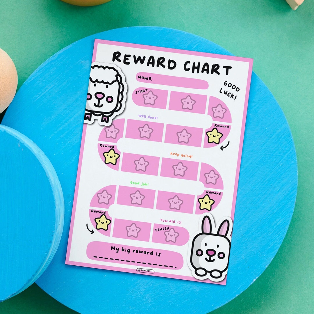 Reward Chart Sheep and Rabbit - Toddler Reward Chart - Child Reward ...