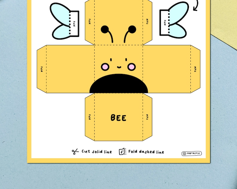 Print and Make Cube Animal Bee Easy and Fun Collect Cute Animal Cubes ...