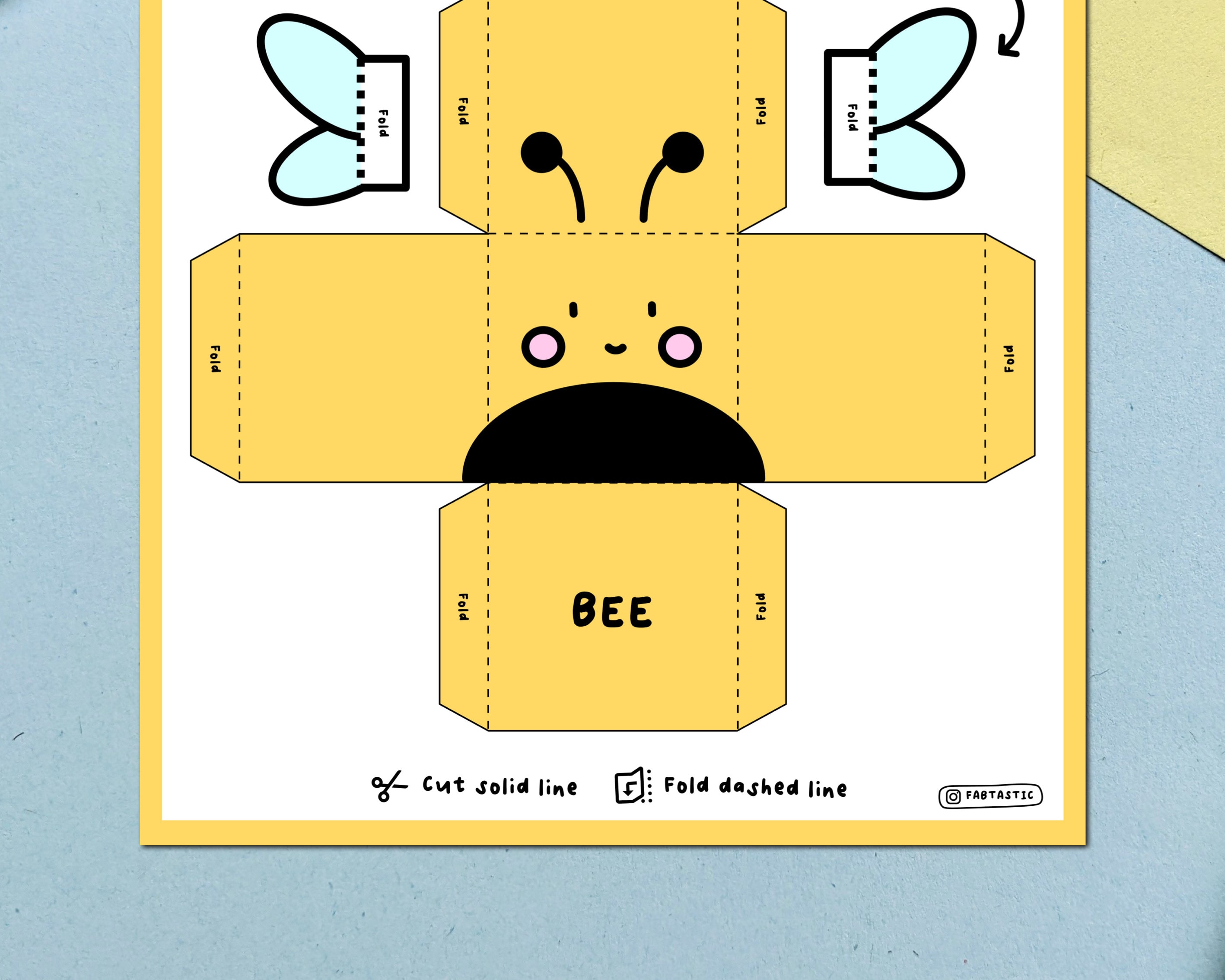 Print and Make Cube Animal Bee Easy and Fun Collect Cute Animal Cubes ...