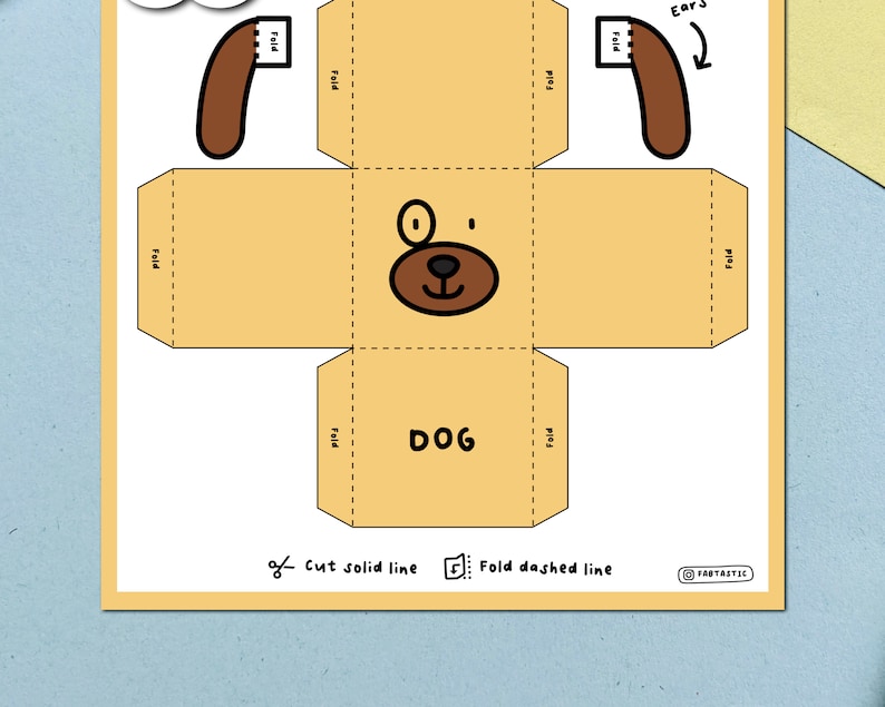 Print and Make Cube Animal Dog Easy and Fun Collect Cute Animal Cubes ...