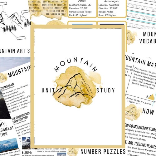 Mountain Unit Study Charlotte Mason Unit Study Morning - Etsy